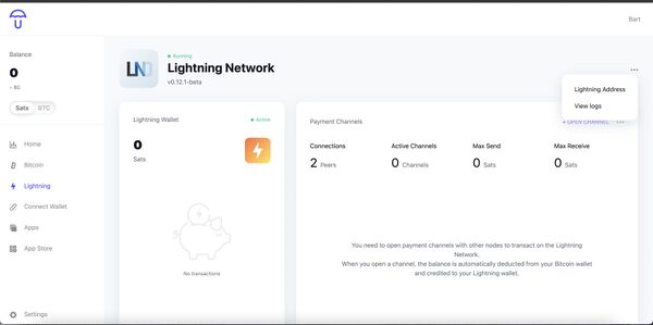 Umbrel lightning node - BitcoinWiki.nl